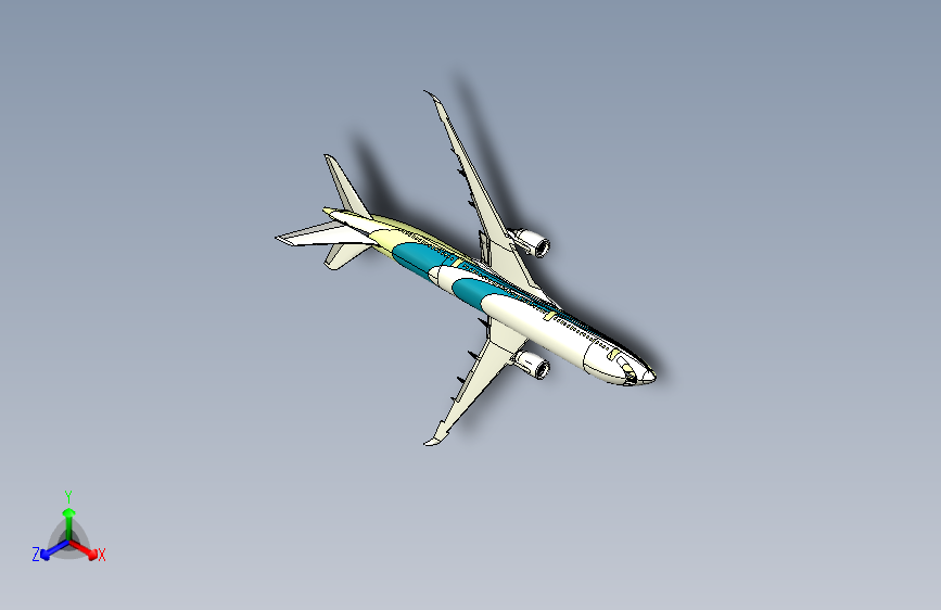 C929飞机_CATIA_模型图纸下载 – 懒石网
