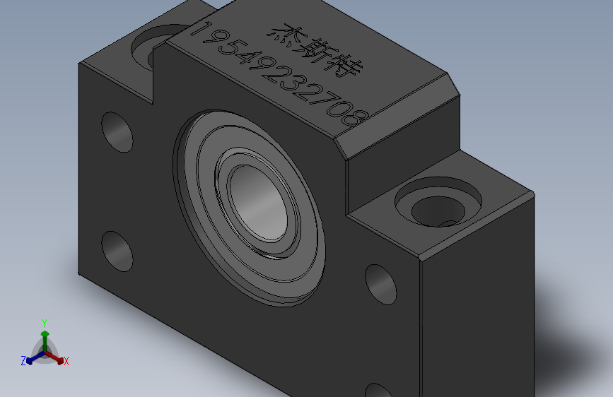 BF丝杆支撑座[BF12]_SOLIDWORKS 2018_模型图纸下载 – 懒石网