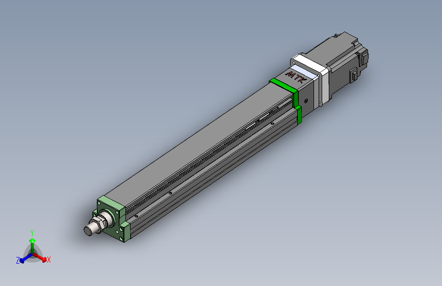 内嵌式电缸 GTY10-750W伺服[GTY10-L10-300-BM-Y750W-C2-N]安川电机_SOLIDWORKS 2018_模型 ...