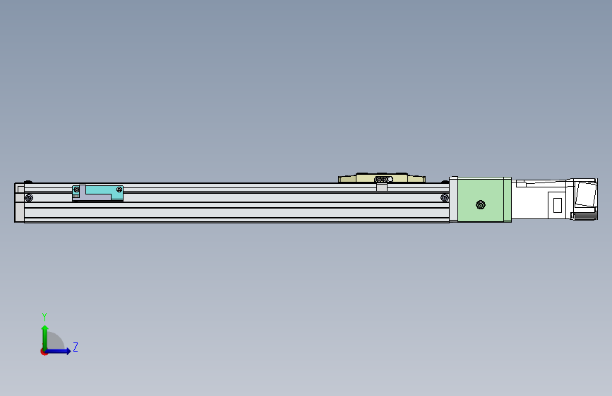 内嵌式螺杆 GTH4-100W伺服[GTH4-L5-300-BC-M100W-C2-N]丝杆滑台模组三菱马达_SOLIDWORKS 2018 ...