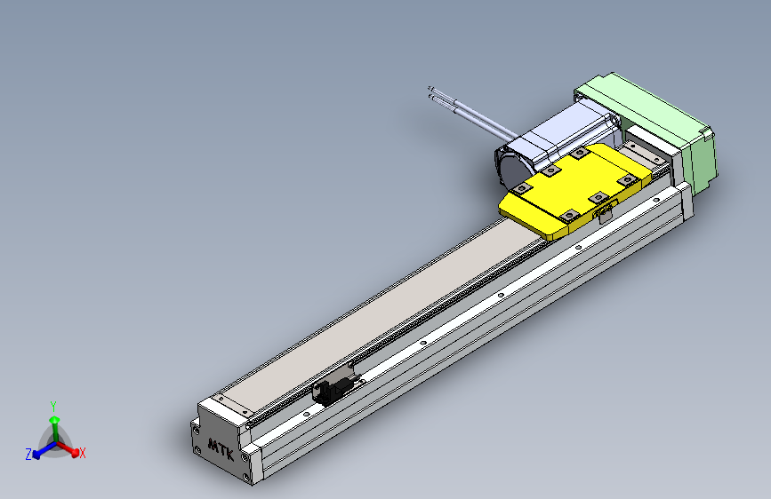 内嵌式螺杆 GTH8-60闭环步进[GTH8-L10-350-BL-60-C2-P]丝杆滑台模组_SOLIDWORKS 2018_模型图纸下载 ...