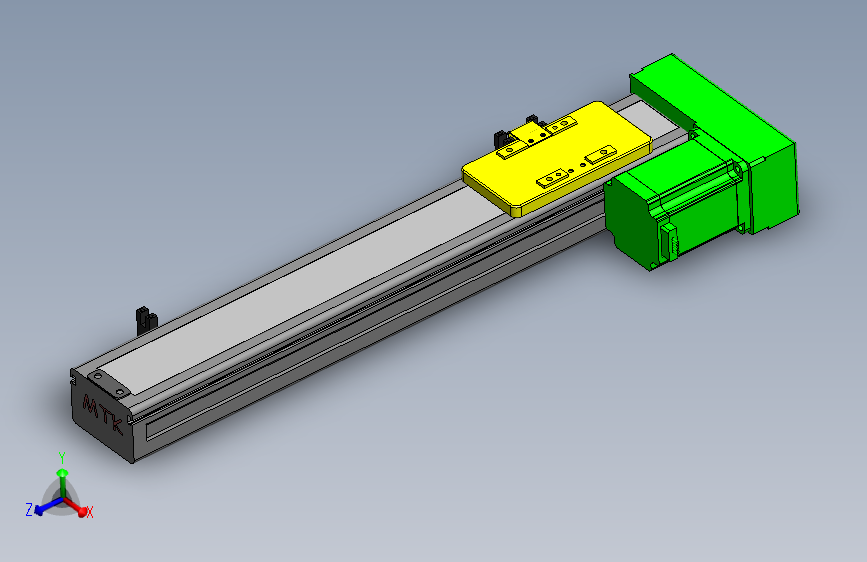 丝杆半封闭 MTH10-侧装-100W[MTH10-L10-300-BR-M100W-C2-P]丝杆滑台模组三菱电机_SOLIDWORKS ...
