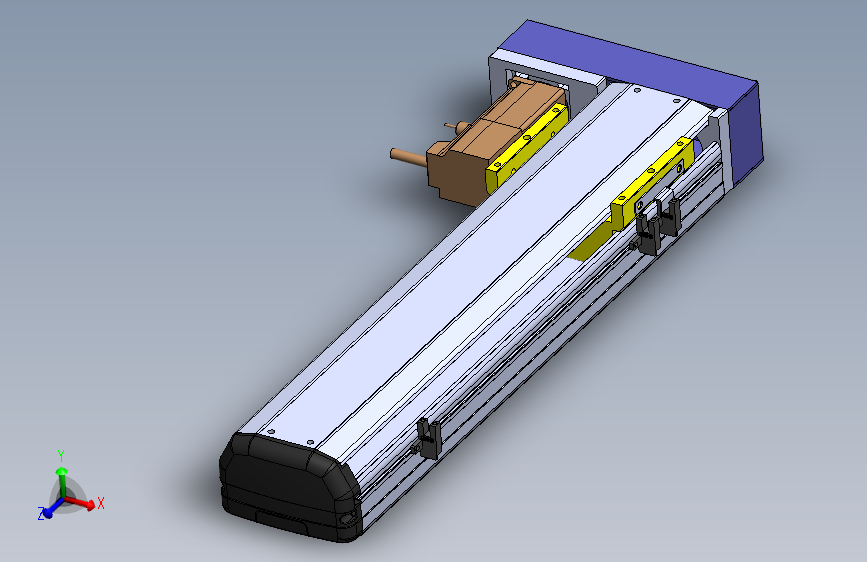 丝杆半封闭 MTH10-侧装-60步进[MTH10-L10-300-BL-60-C2-N]丝杆滑台模组_SOLIDWORKS 2018_模型 ...