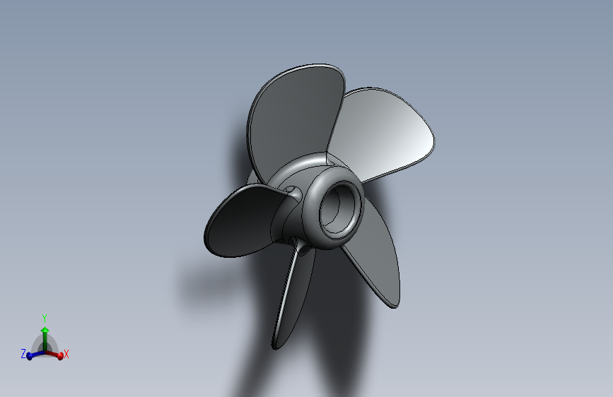 5-bladed-propeller_SOLIDWORKS 2011_模型图纸下载 – 懒石网