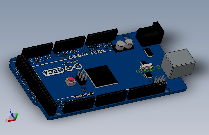 arduino-mega-2560-4_SOLIDWORKS 2019_模型图纸下载 – 懒石网