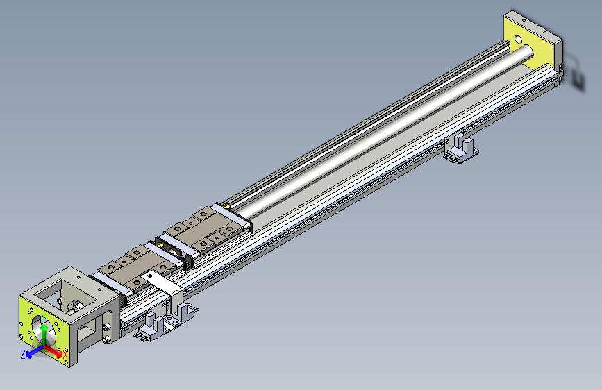 KK60-500A2-F0 模组 标准A2双滑座 KK60-A2-F0 替换上银_STEP_模型图纸下载 – 懒石网