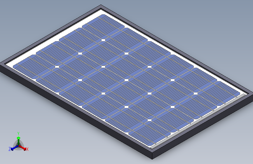 太阳能电池板_SOLIDWORKS 2021_模型图纸下载 – 懒石网