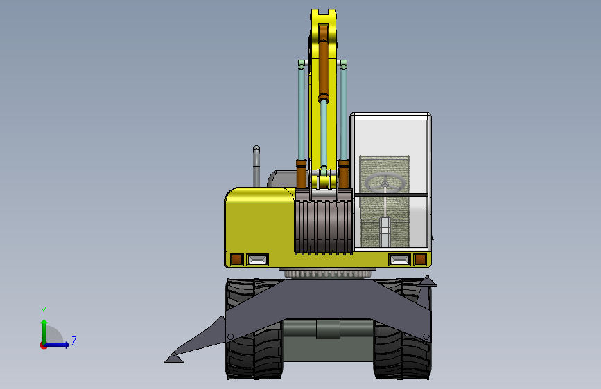 挖掘机_SOLIDWORKS 2017_模型图纸下载 – 懒石网