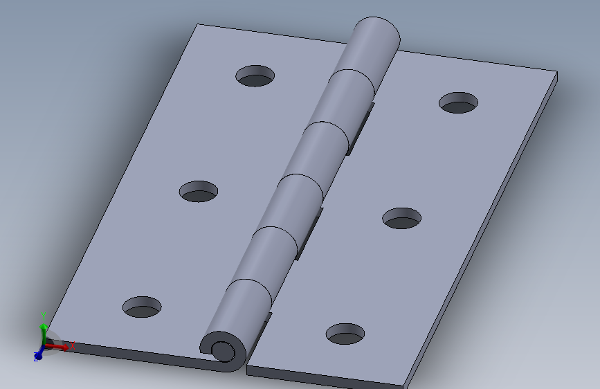 合页_SOLIDWORKS 2022_模型图纸下载 – 懒石网