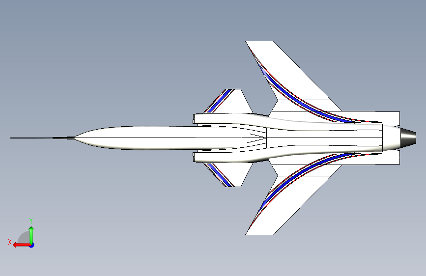 前掠翼飞机x29_IGES _模型图纸下载 – 懒石网