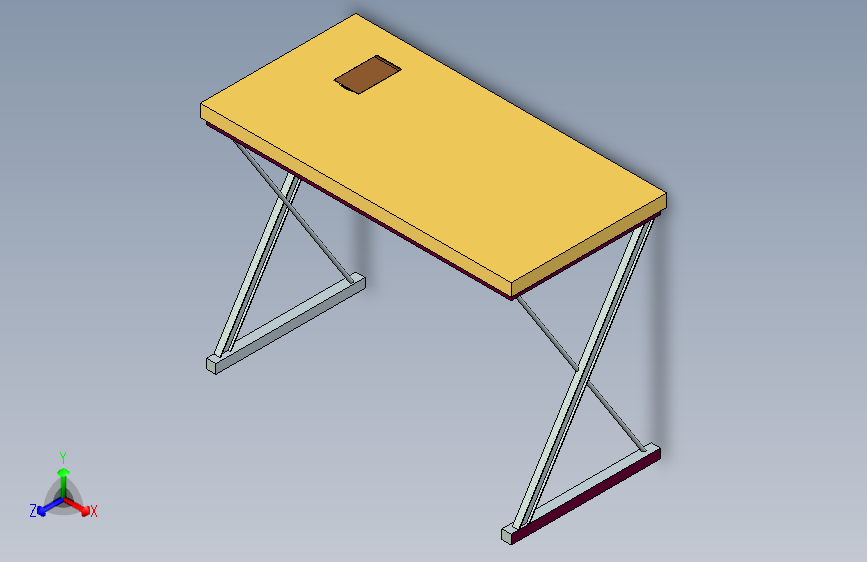 手机支架插排桌子_PROE_模型图纸下载 – 懒石网