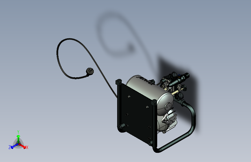 气泵_PROE_模型图纸下载 – 懒石网