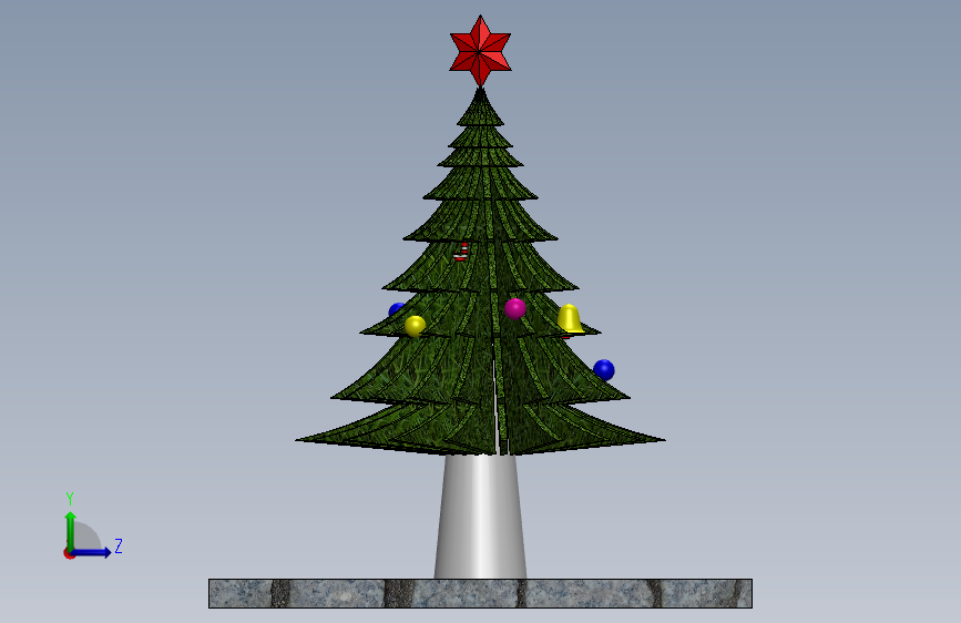 圣诞树_SOLIDWORKS 2021_模型图纸下载 – 懒石网