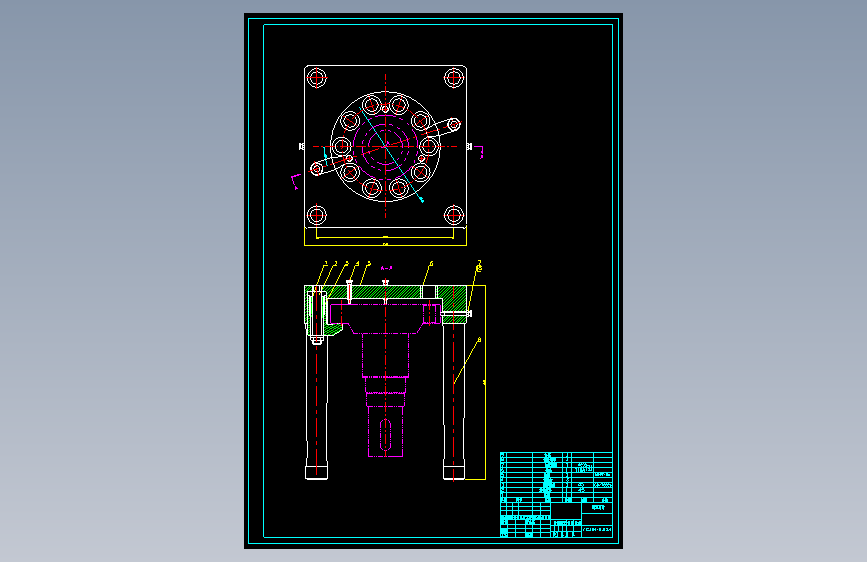 机器人摇臂轴支座机械设计_AutoCAD 2018_模型图纸下载 – 懒石网