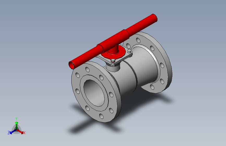 BALL VALVE - DN80-200 - FLANGED_SOLIDWORKS 2010_模型图纸下载 – 懒石网