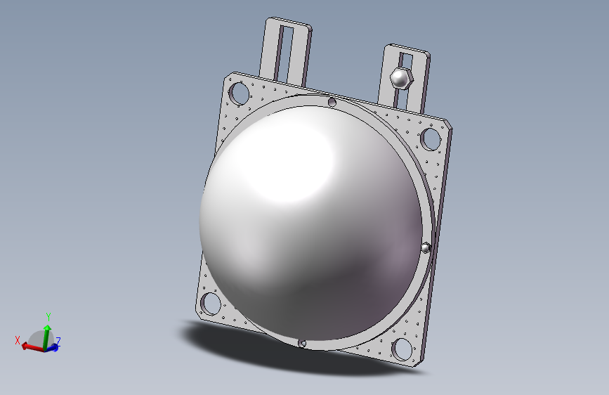 LED灯镜_SOLIDWORKS 2016_模型图纸下载 – 懒石网