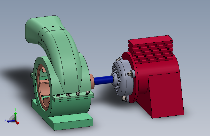 电机总成_SOLIDWORKS 2022_模型图纸下载 – 懒石网