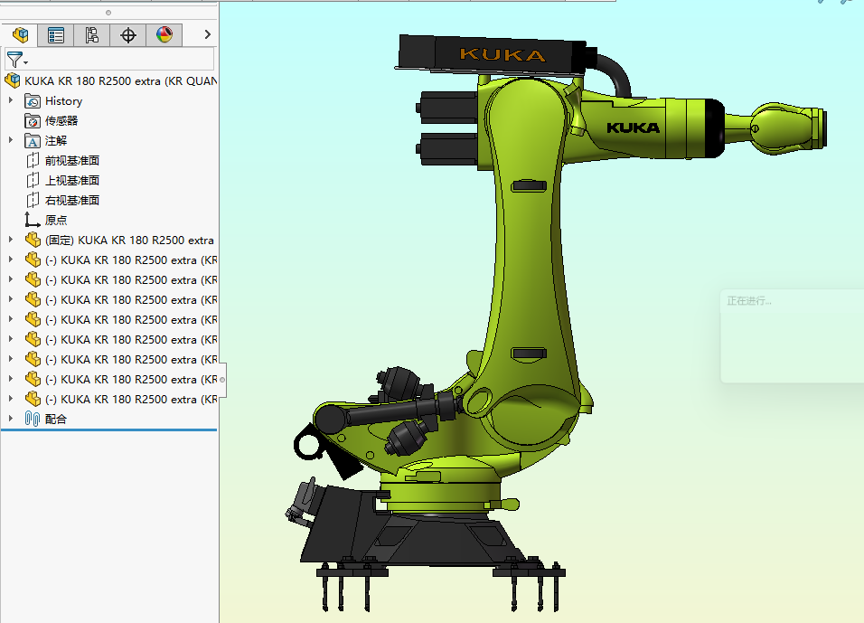 KUKA KR 180 R2500 extra (KR QUANTEC extra)机器人_SOLIDWORKS 2021_模型图纸下载 – 懒石网