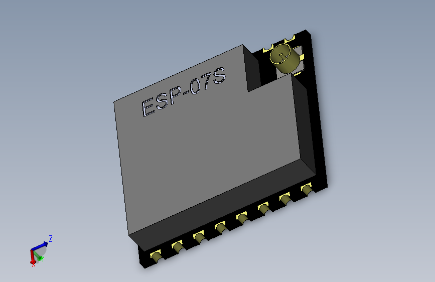 ESP-07S_SOLIDWORKS 2021_模型图纸下载 – 懒石网