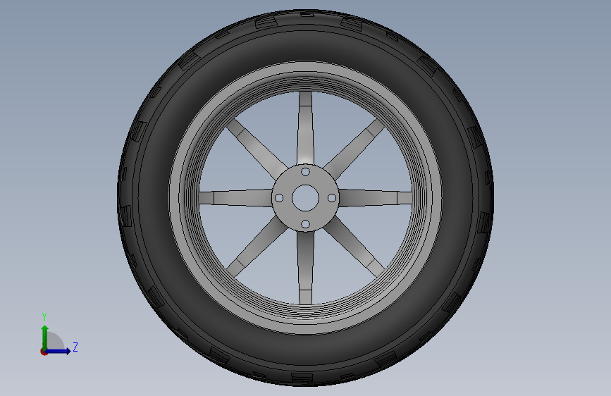 轮胎模型_SOLIDWORKS 2017_模型图纸下载 – 懒石网