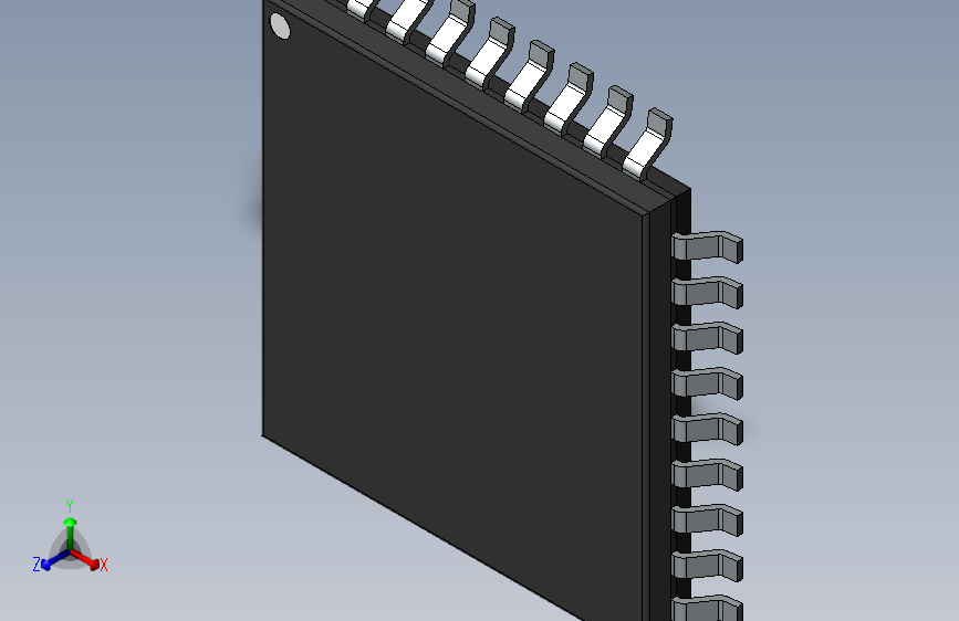 218x QFP 封装（四方扁平封装）_SOLIDWORKS 2022_模型图纸下载 – 懒石网