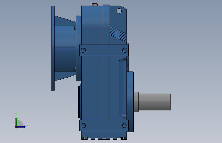 F-AM轴输入型平行轴-斜齿轮减速电机[F107-Y225-14.67-M1]_SOLIDWORKS 2018_模型图纸下载 – 懒石网
