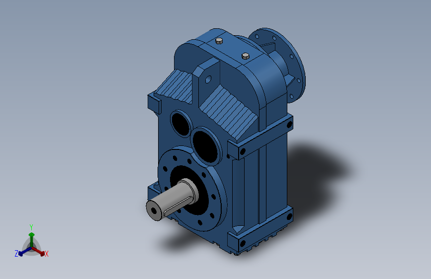 F-AM轴输入型平行轴-斜齿轮减速电机[F97-Y112-9.06-M1]_SOLIDWORKS 2018_模型图纸下载 – 懒石网