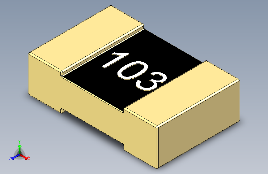 Resistor 0805 103_STEP_模型图纸下载 – 懒石网