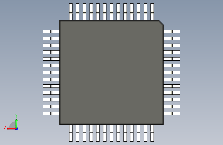 PQFP-52_STEP_模型图纸下载 – 懒石网