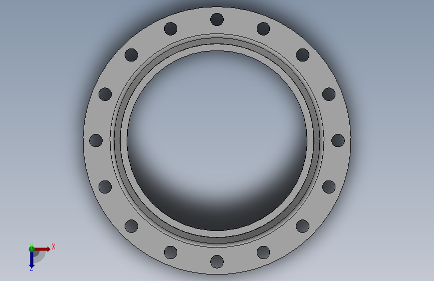 凸面整体钢制管法兰_法兰 DN350-PN16 M 2_SOLIDWORKS 2018_模型图纸下载 – 懒石网