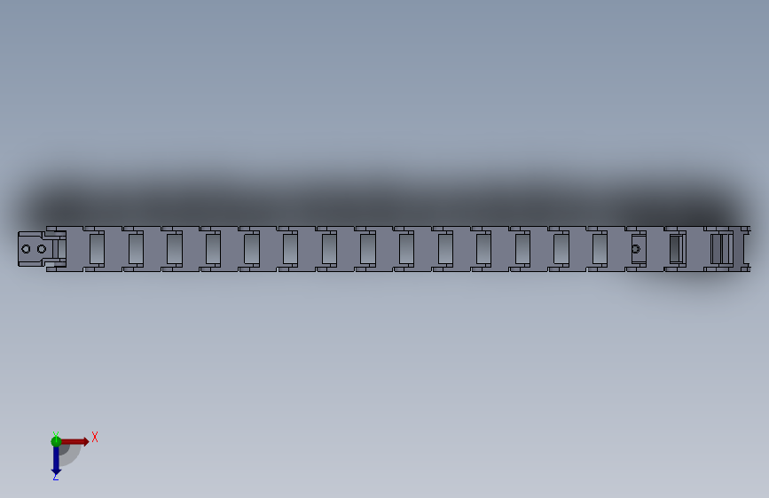 内高10不可打开型桥式拖链DMT07BN-10-15-R28-20-A1_SOLIDWORKS 2018_模型图纸下载 – 懒石网