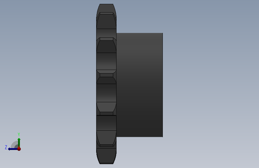 直孔链轮10B型_13-10B-1_SOLIDWORKS 2018_模型图纸下载 – 懒石网