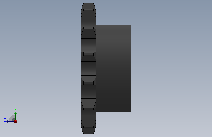 直孔链轮10B型_14-10B-1_SOLIDWORKS 2018_模型图纸下载 – 懒石网
