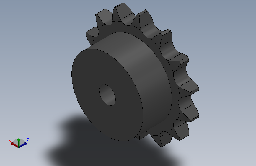直孔链轮10B型_14-10B-1_SOLIDWORKS 2018_模型图纸下载 – 懒石网