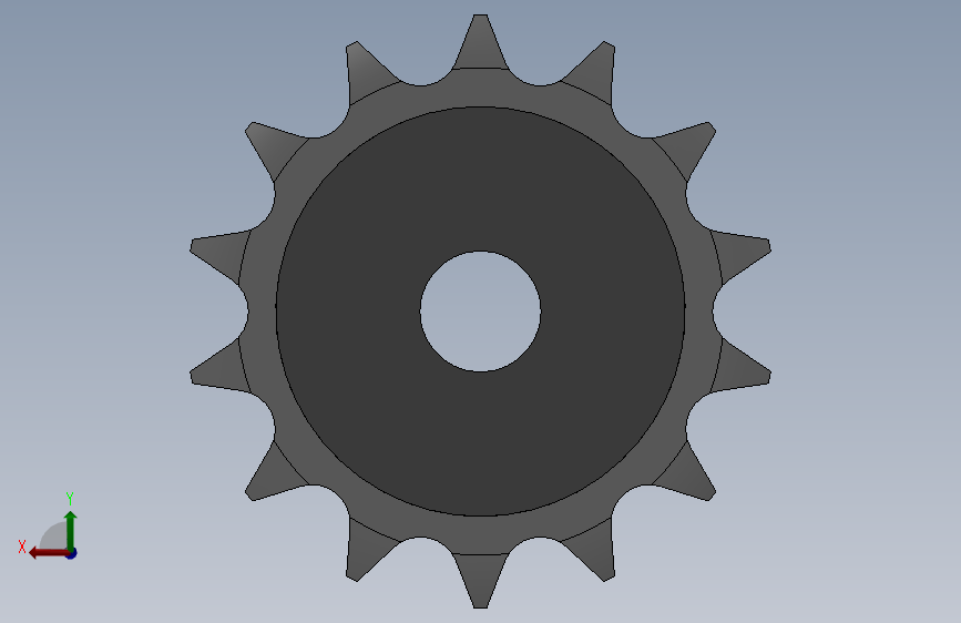 直孔链轮10B型_14-10B-2_SOLIDWORKS 2018_模型图纸下载 – 懒石网
