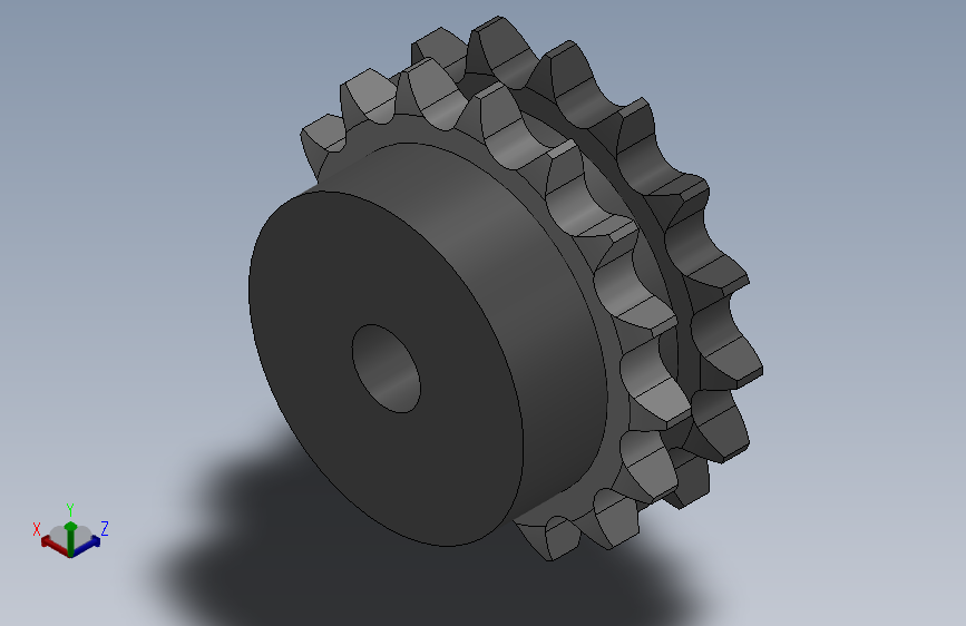 直孔链轮10B型_16-10B-2_SOLIDWORKS 2018_模型图纸下载 – 懒石网