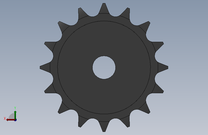 直孔链轮10B型_16-10B-3_SOLIDWORKS 2018_模型图纸下载 – 懒石网