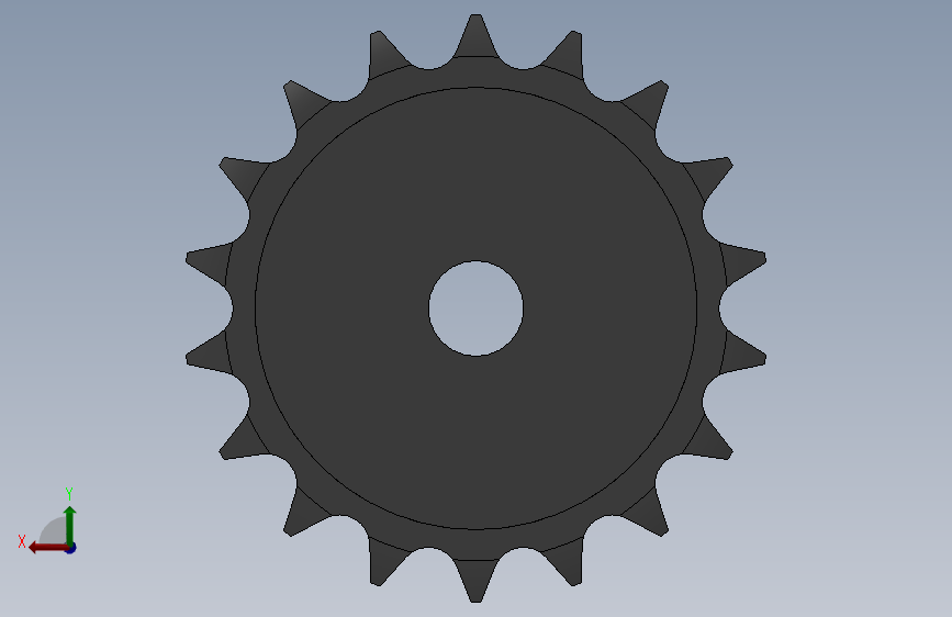 直孔链轮10B型_18-10B-3_SOLIDWORKS 2018_模型图纸下载 – 懒石网