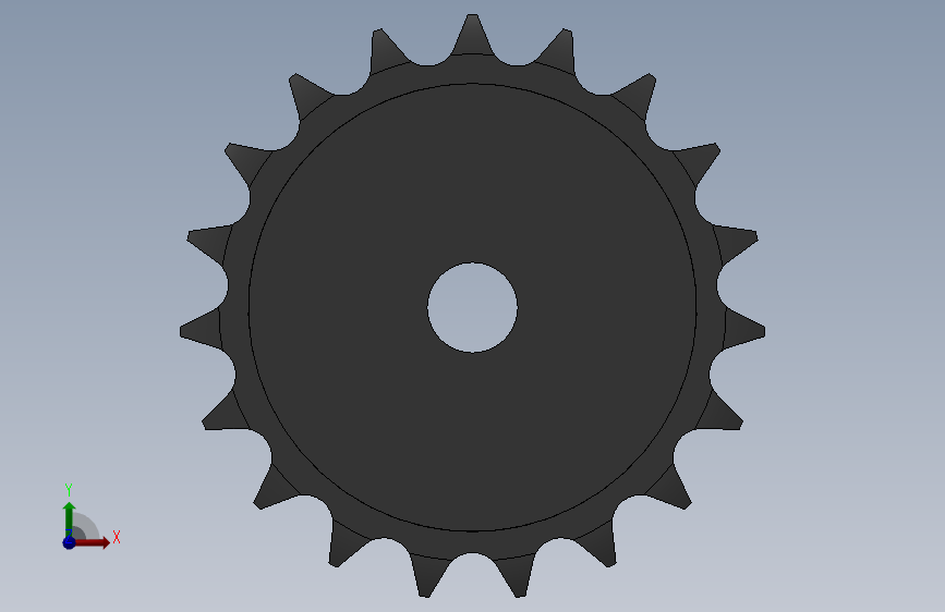 直孔链轮10B型_19-10B-3_SOLIDWORKS 2018_模型图纸下载 – 懒石网