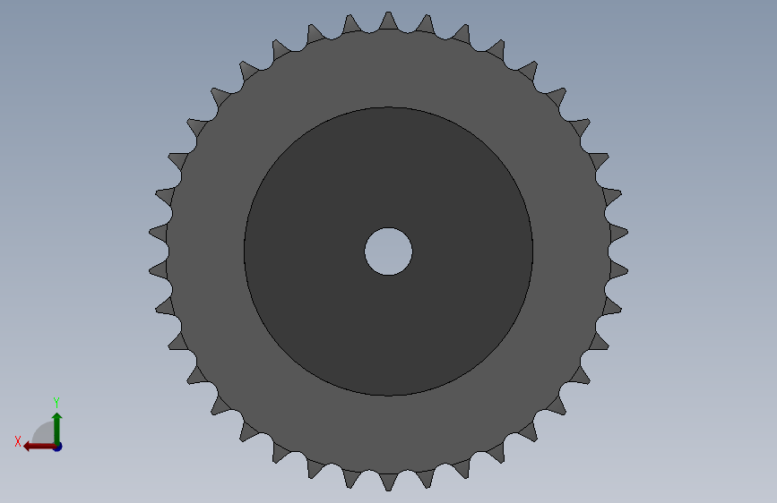 直孔链轮10B型_38-10B-2_SOLIDWORKS 2018_模型图纸下载 – 懒石网