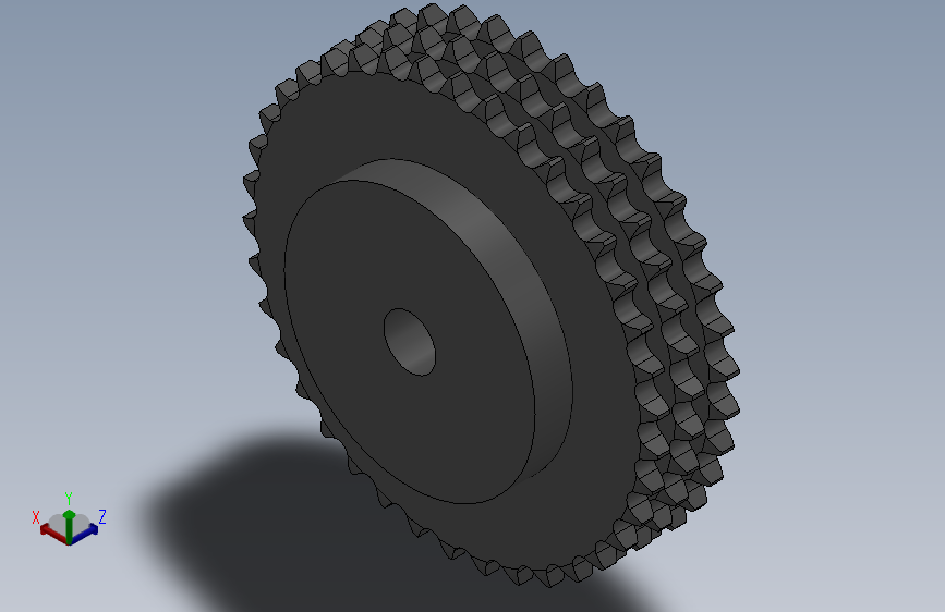 直孔链轮10B型_38-10B-3_SOLIDWORKS 2018_模型图纸下载 – 懒石网