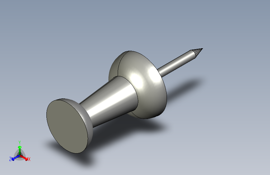 图钉_STEP_模型图纸下载 – 懒石网