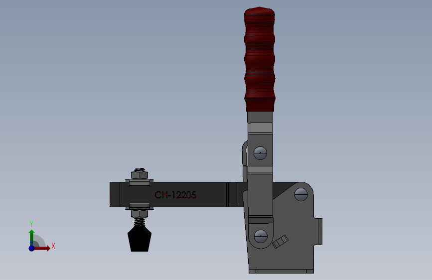 CH-12205垂直式快速夹钳_SOLIDWORKS 2020_模型图纸下载 – 懒石网
