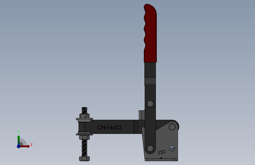 CH-14412垂直式快速夹钳_SOLIDWORKS 2020_模型图纸下载 – 懒石网