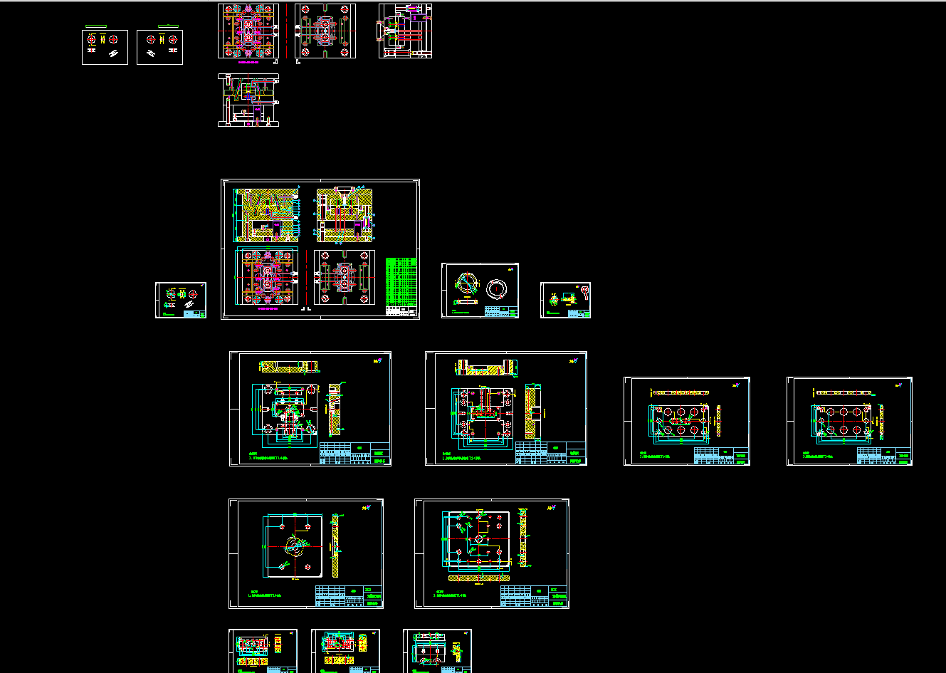 圆形线圈骨架注塑模具设计图纸-一模两腔=三维UG模型_Parasolid _模型图纸下载 – 懒石网