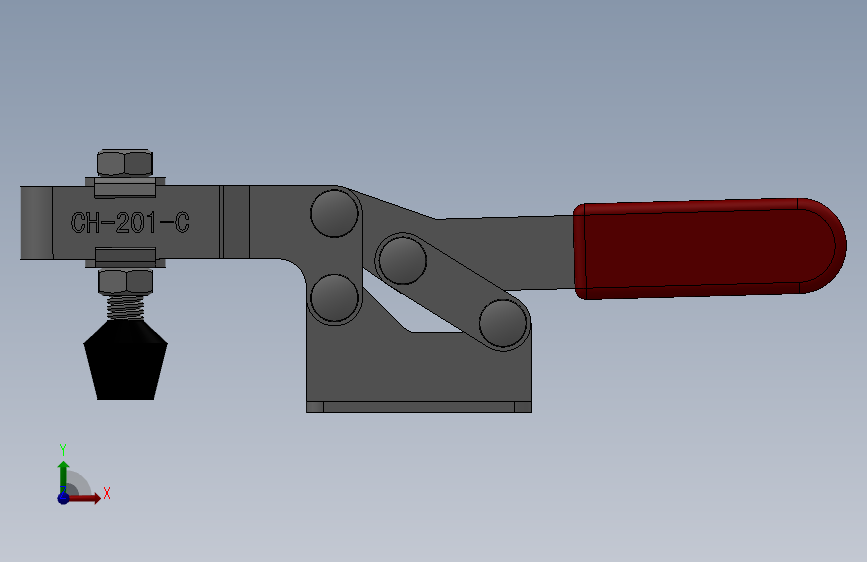 CH-201-C水平式快速夹钳_SOLIDWORKS 2020_模型图纸下载 – 懒石网