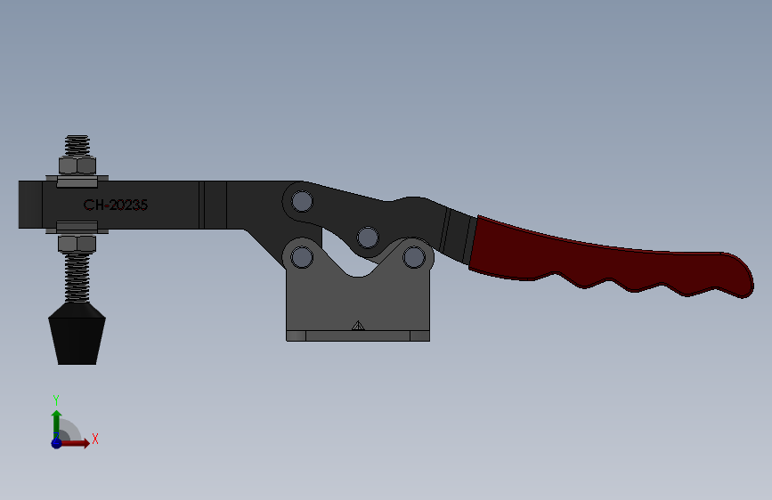 CH-20235水平式快速夹钳_SOLIDWORKS 2020_模型图纸下载 – 懒石网