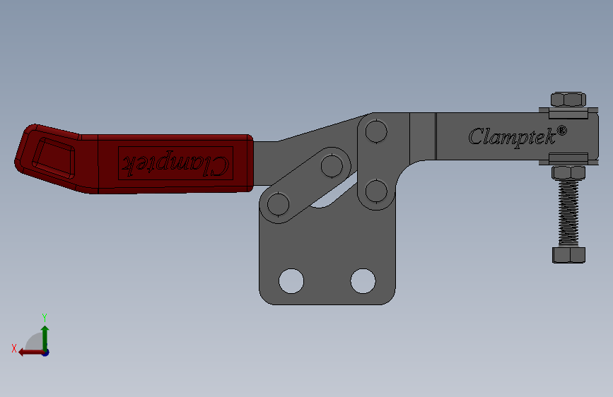 CH-26382水平式快速夹钳_SOLIDWORKS 2020_模型图纸下载 – 懒石网