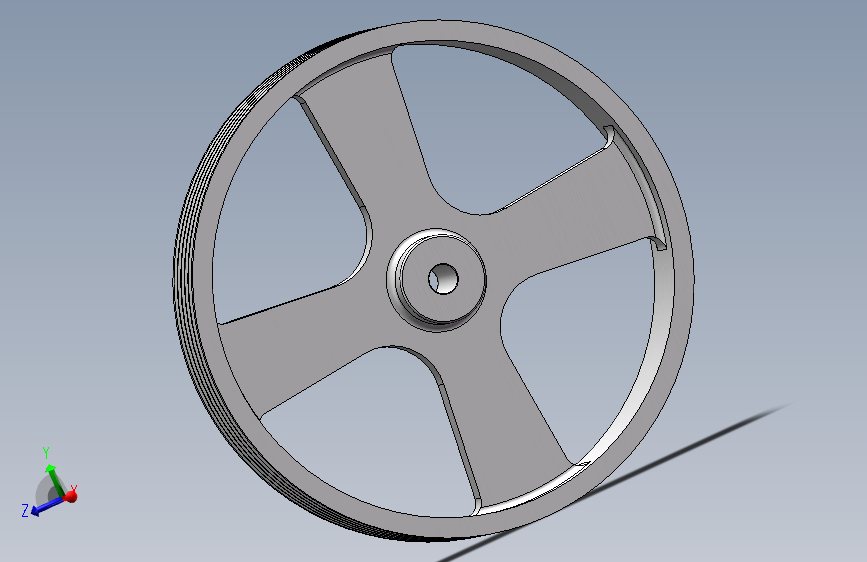 4 5槽b型带700槽轮 Solidworks 2016 模型图纸下载 懒石网