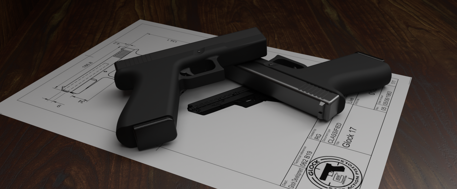 glock-17初稿_IGES_模型图纸免费下载 – 懒石网